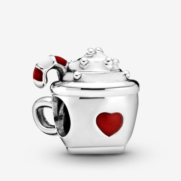 Pandora | Jewelry | Pandora Cocoa And Candy Cane Charm | Poshmark